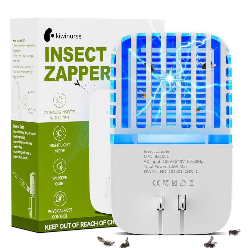 Kiwinurse Bug Zapper Indoor Plug in - 3000V Fly Zapper Flying Insect T
