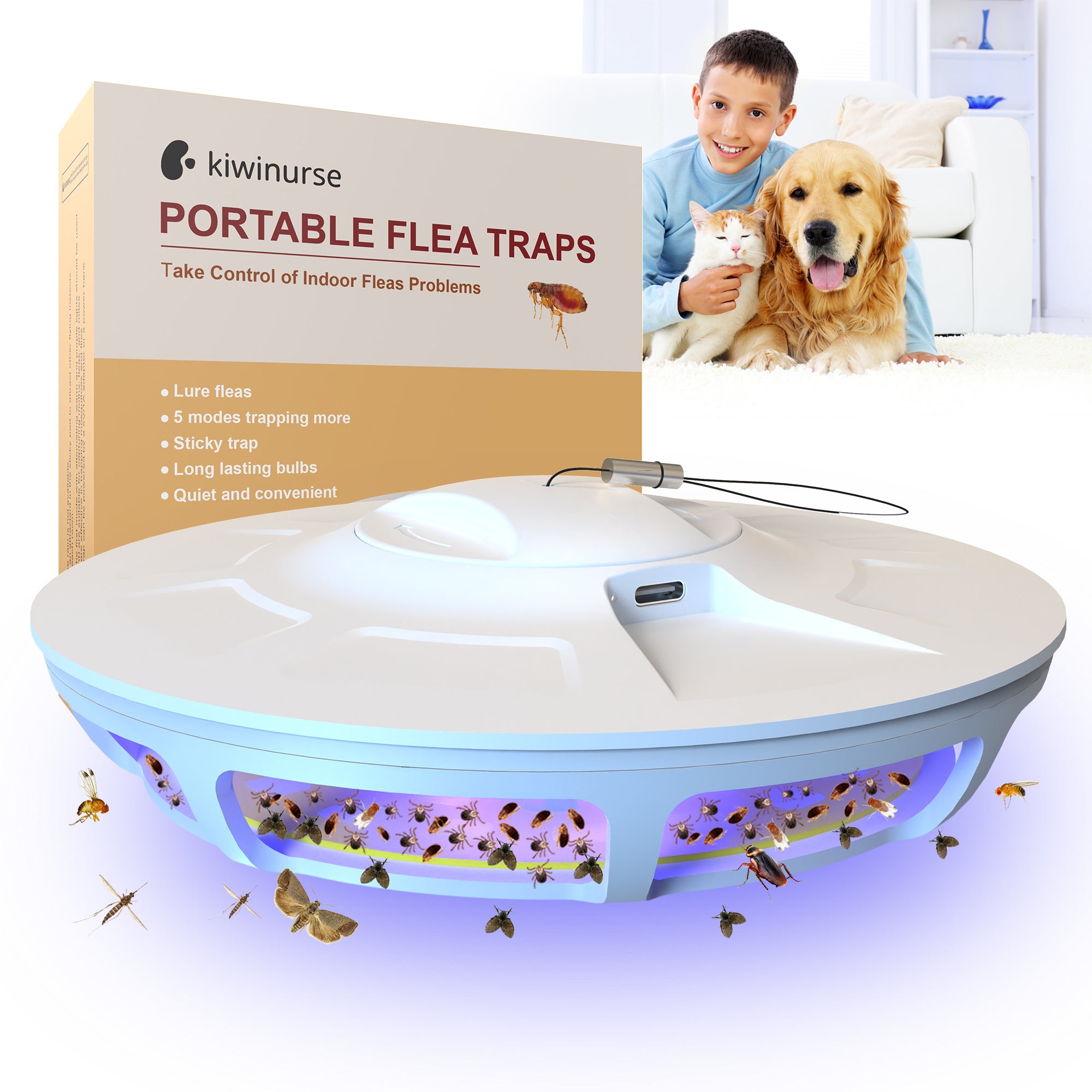 Kiwinurse Portable Flea Trap UVLA1005